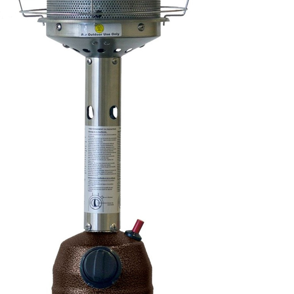11000 BTU Bronze Steel Propane Cylindrical Pole Tabletop Patio Heater ...